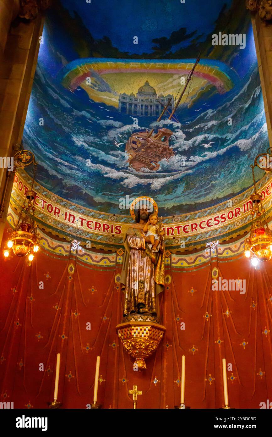 Inside Expiatory Church of the Sacred Heart of Jesus on the summit of ...