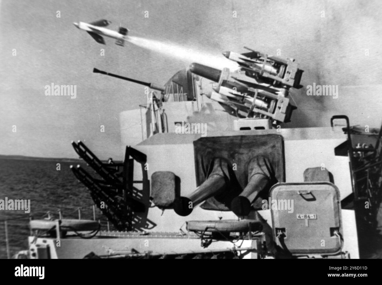 GUIDED MISSILE AND ROCKETS SEACAT ROARS FROM SWEDISH SHIP ; 20 ...