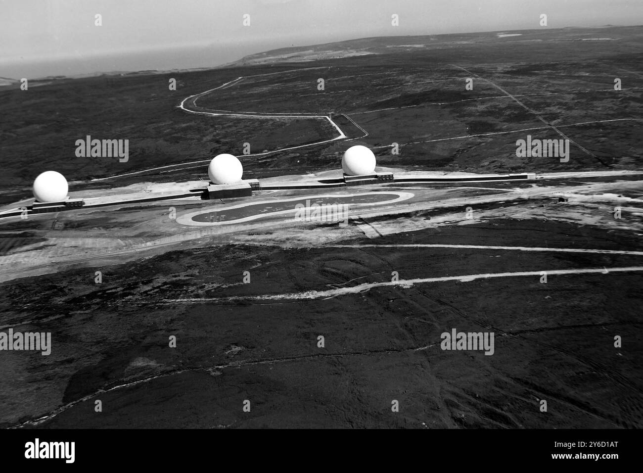 An aerial view , taken at yesterday's press preview, of the Ballistic Early Warning System ...