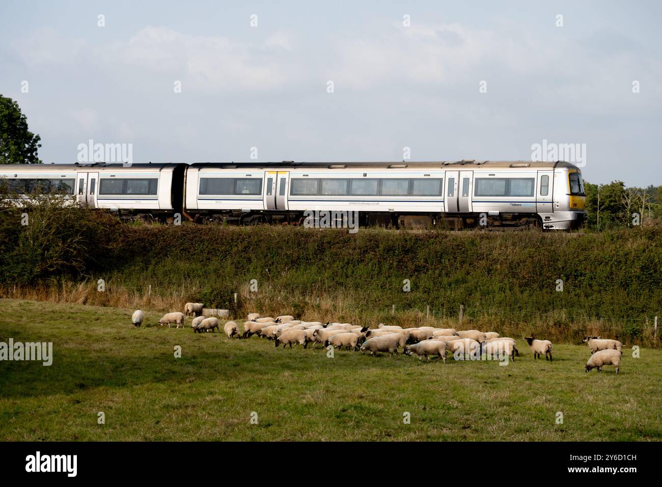 Chiltern Railways class 168 diesel train, Warwickshire, UK Stock Photo ...
