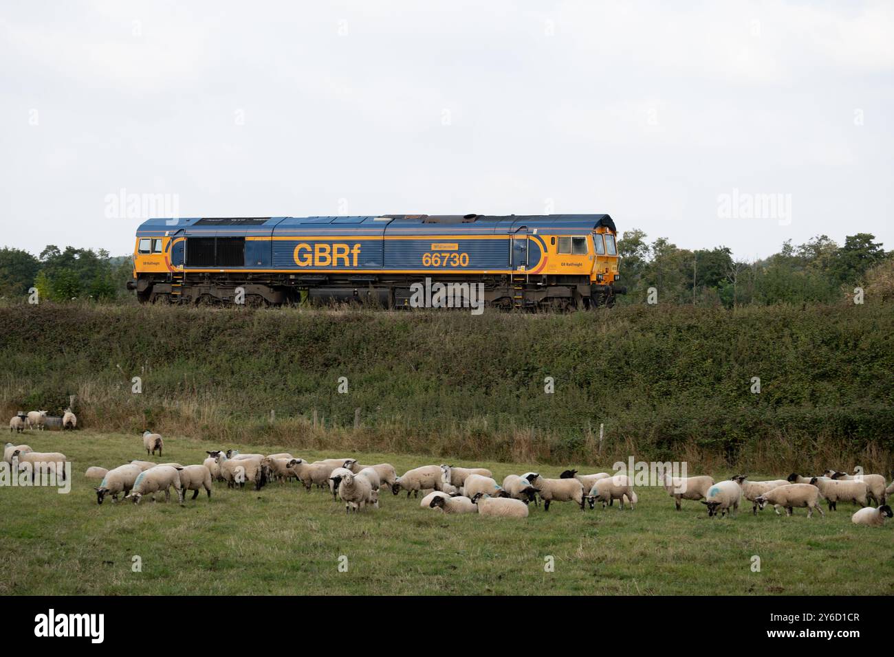 GBRf class 66 diesel locomotive No. 66730 "Whitemoor" travelling light ...