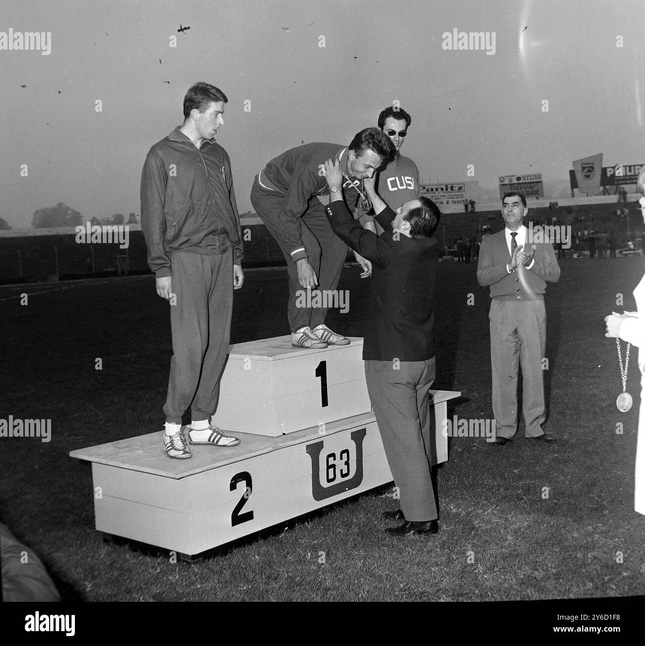 EDWIN OZOLIN, RICHARD STAENE AND LIVIO BERRUTI AT AT ATHLETICS WORLD ...