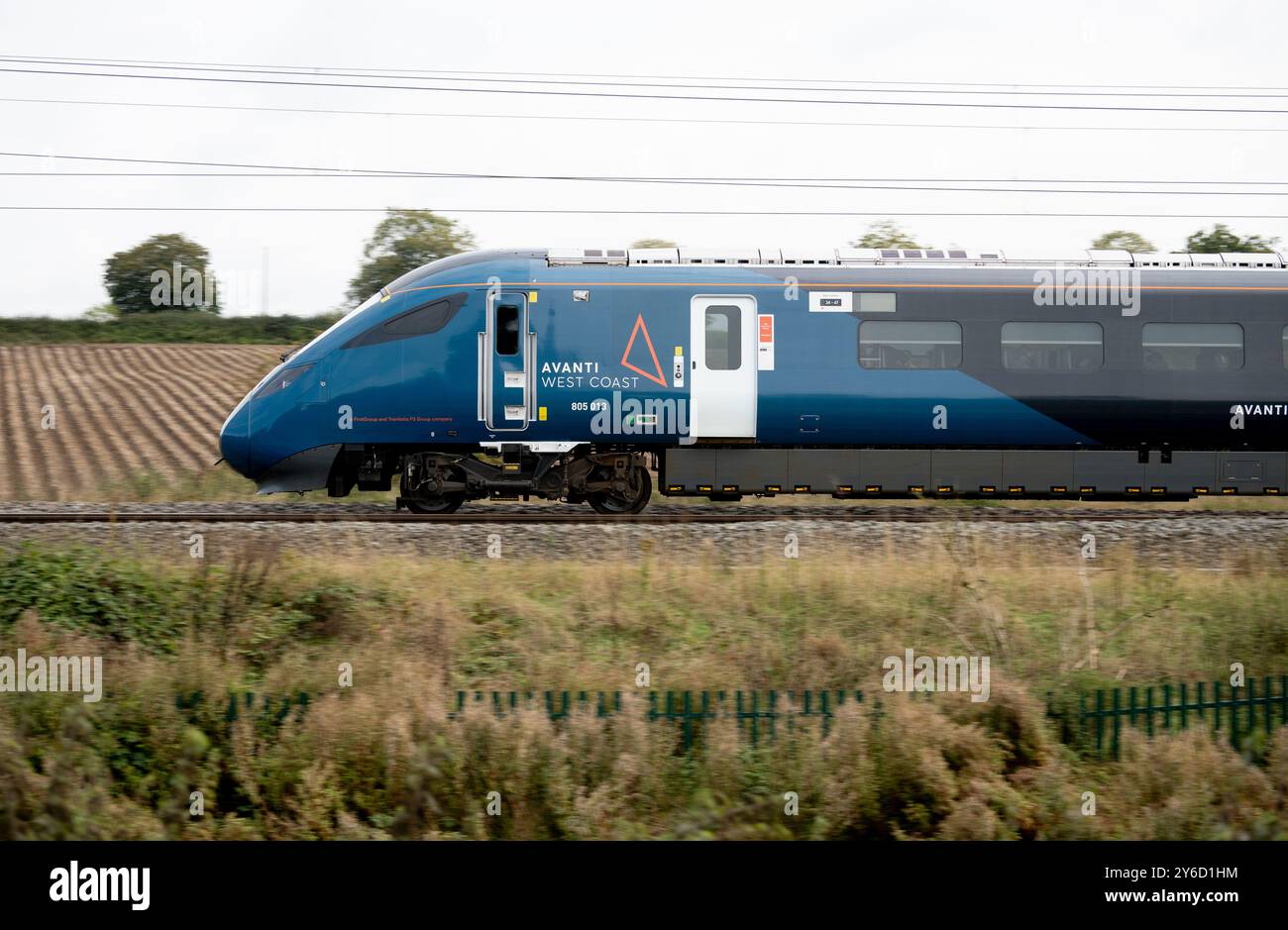 Avanti West Coast Class 805 Evero bi-mode multiple unit train, side ...