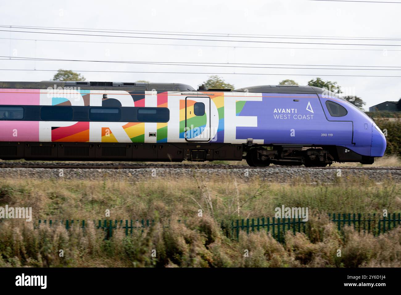 Avanti West Coast Pendolino electric train in Pride livery ...