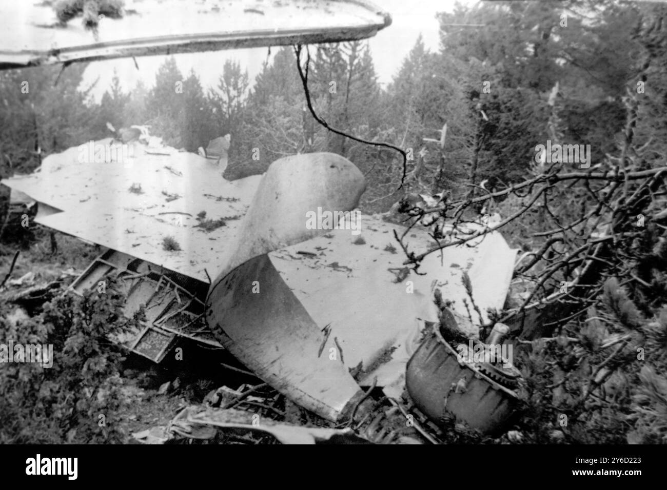 AVIATION BURNT OUT TAIL PLANE AND WRECK OF VIKING AIRLINER IN PERPIGNAN, FRANCE ; 12 SEPTEMBER ...