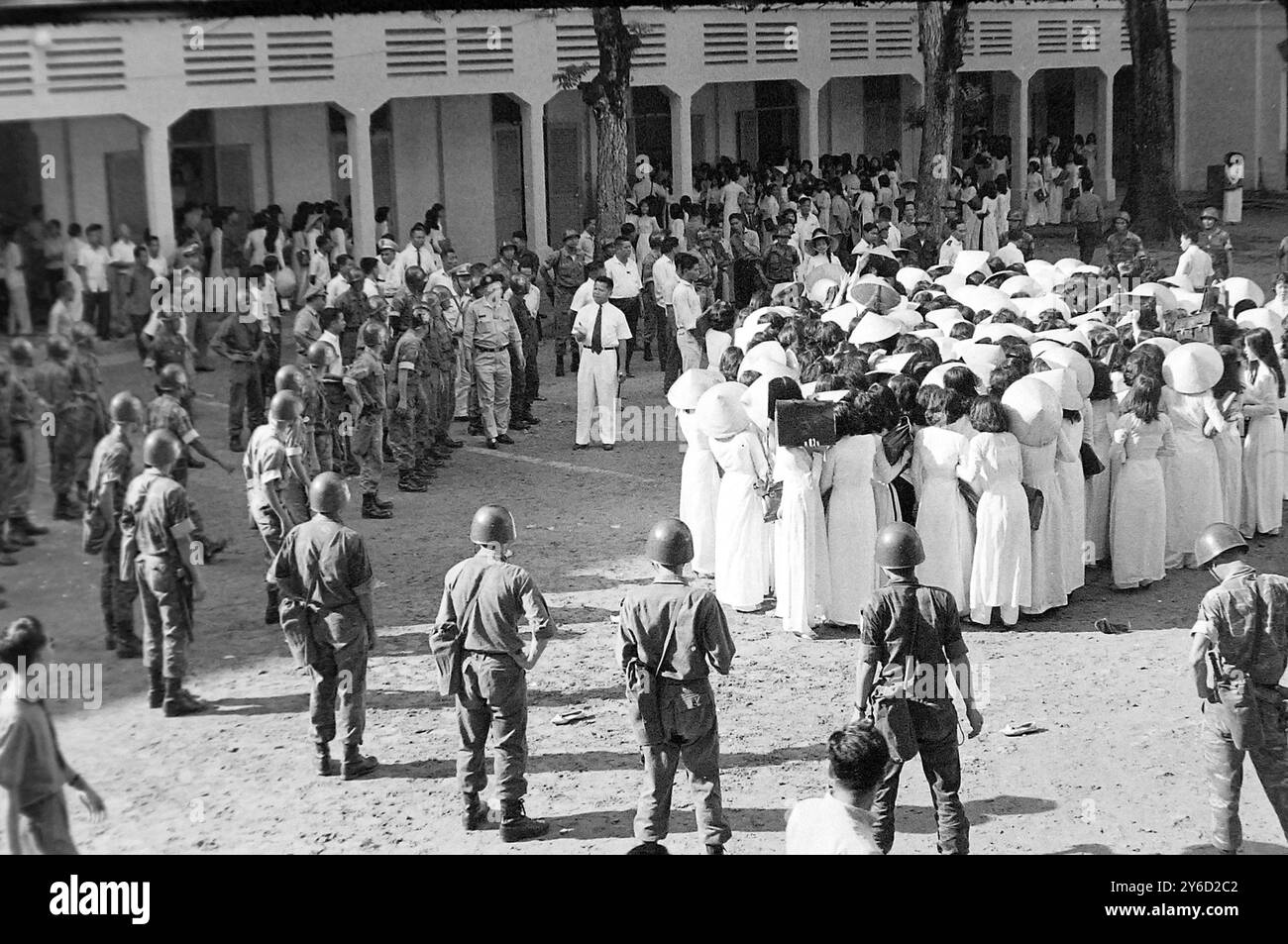 VIETNAM WAR GIRLS AT SCHOOL PROTEST AGAINST GOVERNMENT IN SAIGON ; 9 ...