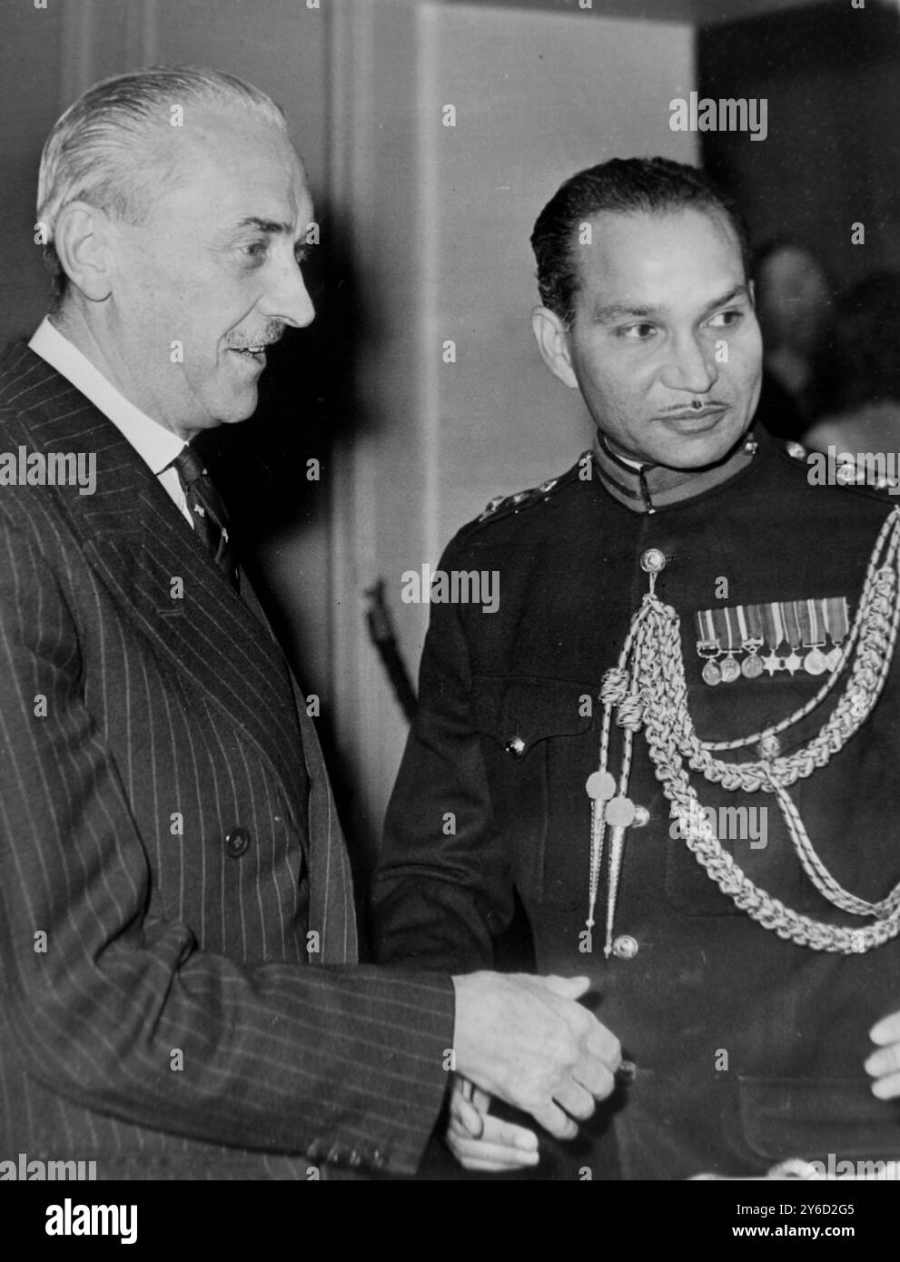 FIELD MARCHAL GERALD TEMPLER WITH BRIGADIER IRSHAD AHMAD KHAN IN LONDON ...