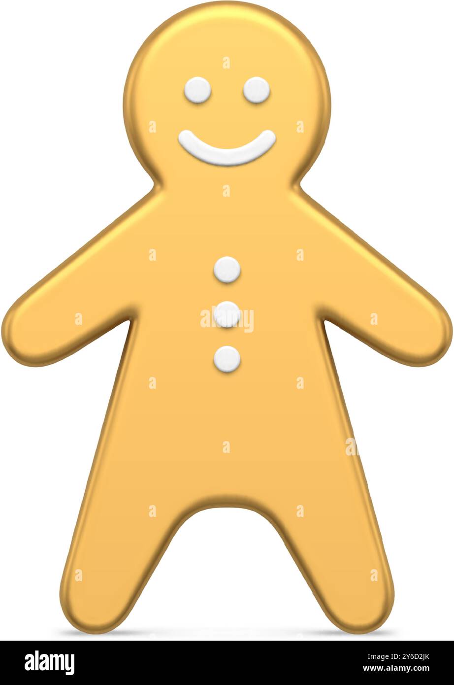 Premium metallic golden gingerbread man Christmas tree decorative ...