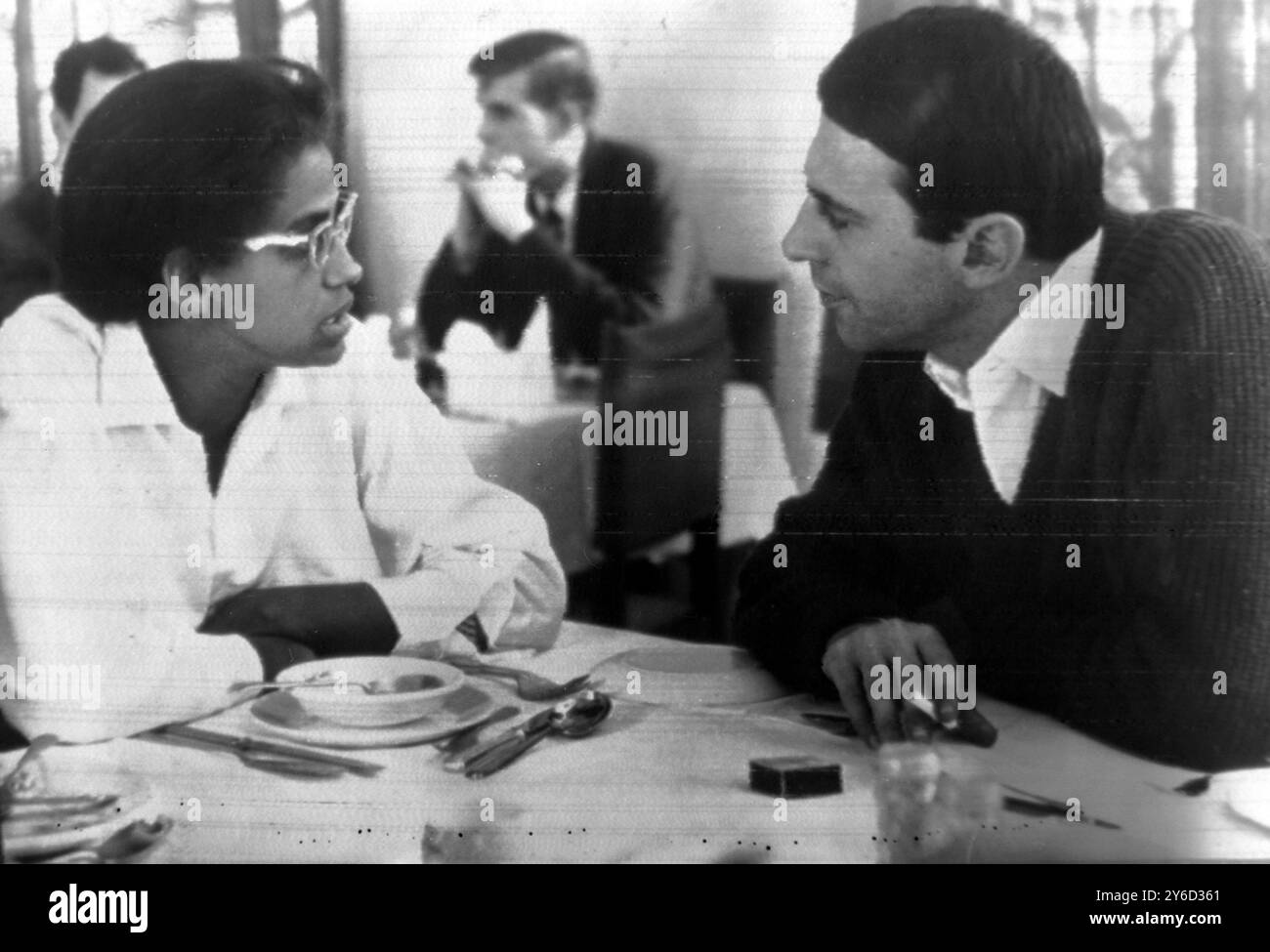 DR KENNETH ABRAHAMS WITH ARTHUR GOLDRIECH HAVING LUNCH IN FRANCISTOWN ...