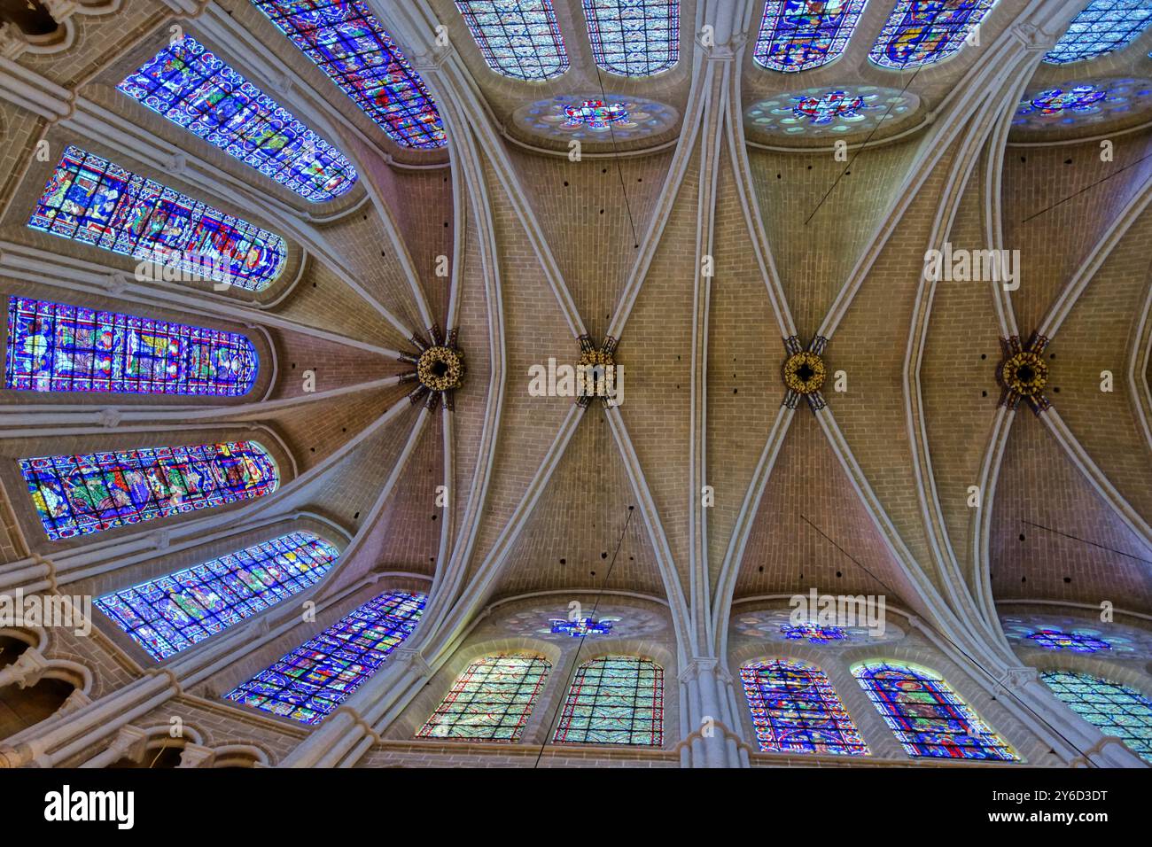Vaulted Ceiling Of Chartres Cathedral Soaring Vaulted Ceiling Of