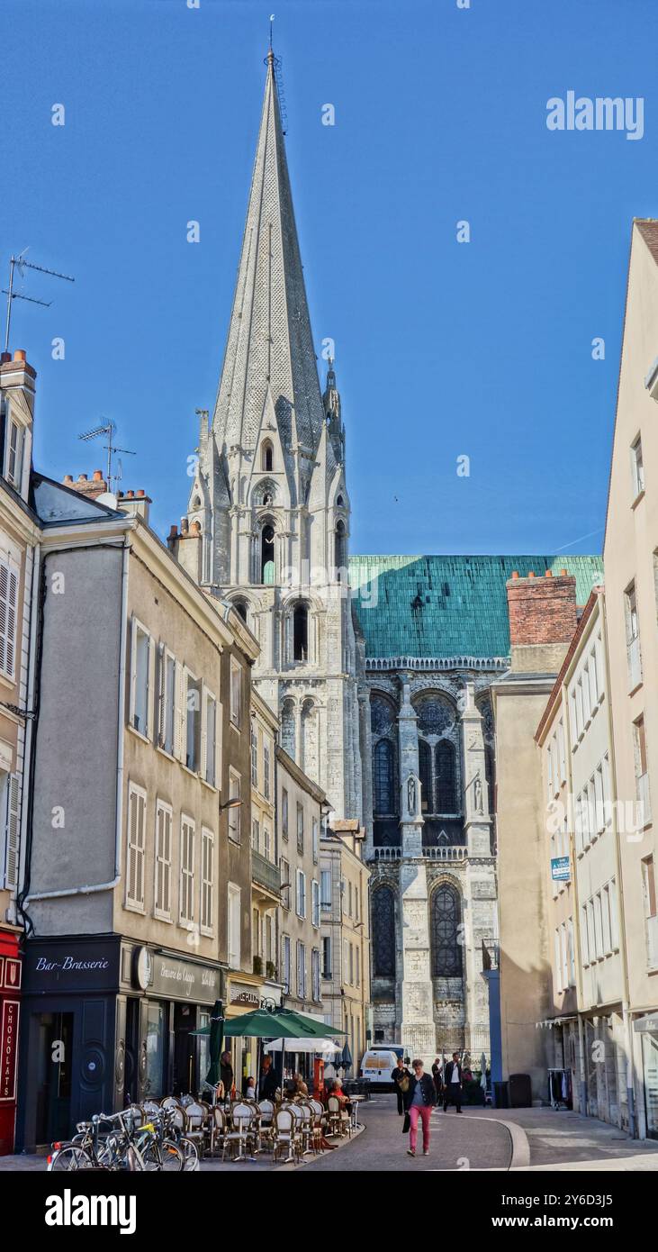 The town of Chartres with it`s famous cathedral. Views around town ...