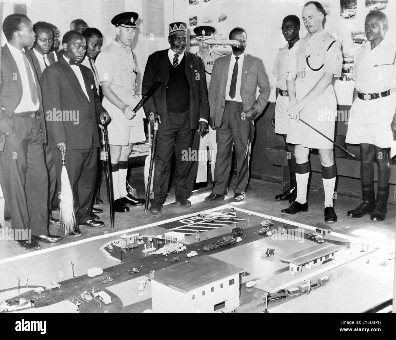KENYAN PREMIER AFRICAN LEADER JOMO KENYATTA AT POLICE TRAINING SCHOOL ...