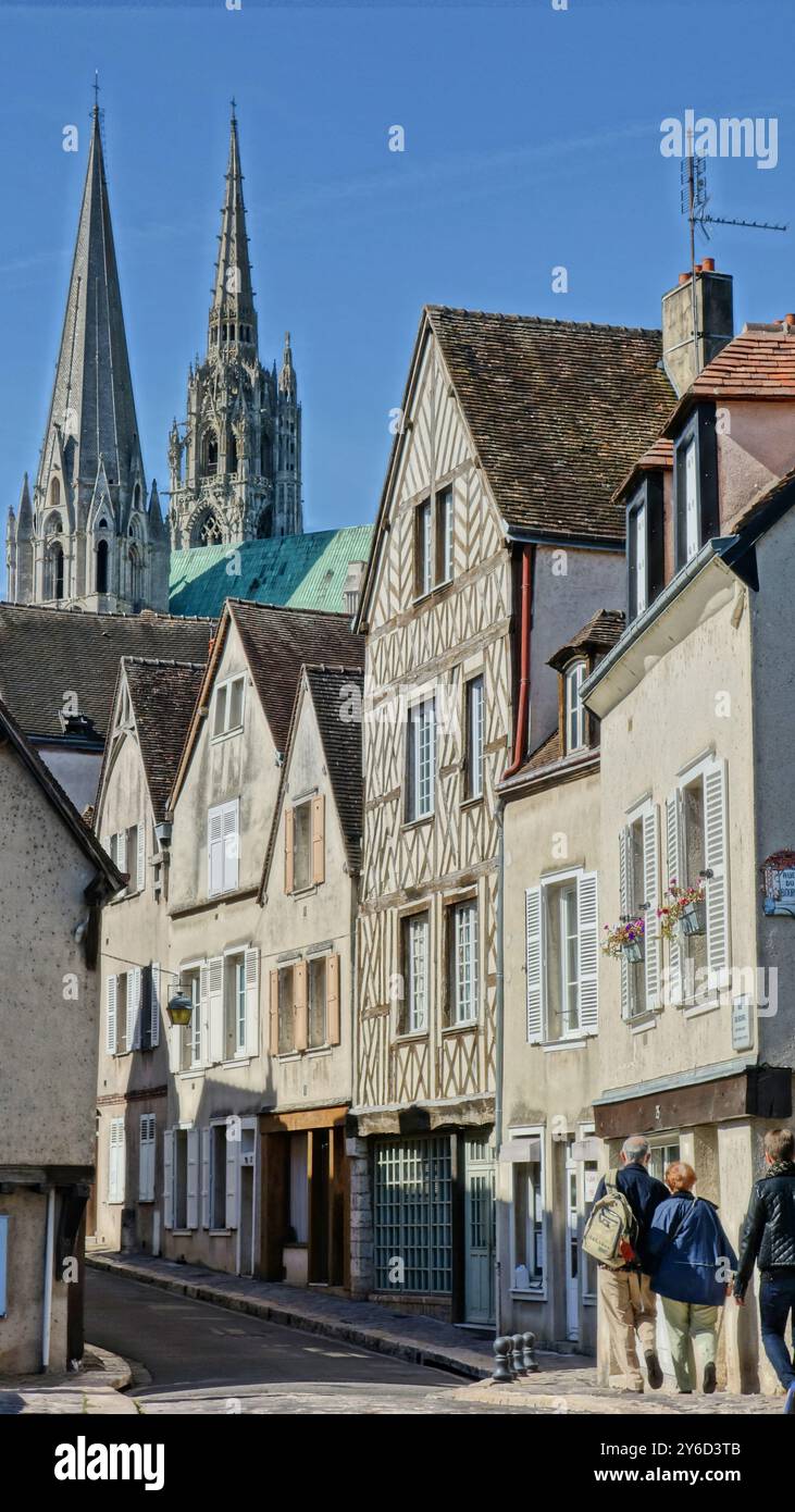 The town of Chartres with it`s famous cathedral. Views around town ...