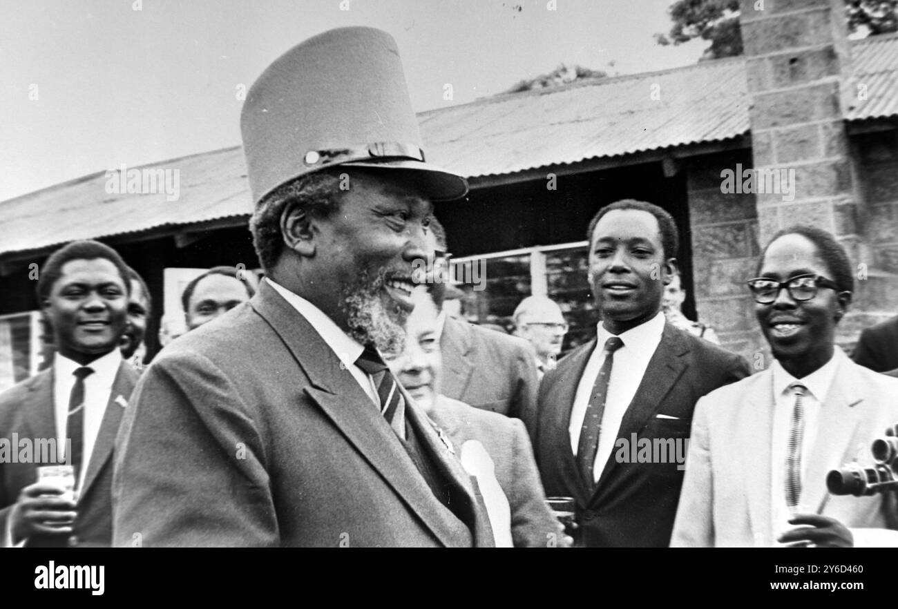 KENYAN PREMIER JOMO KENYATTA WITH TOM MBOYA AND MUNGAI NJORGE IN ...