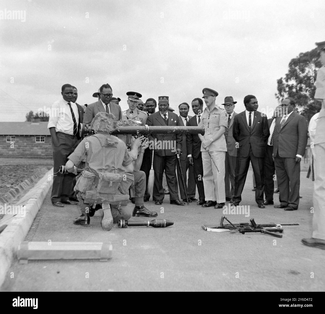 AFRICAN LEADER KENYAN PREMIER JOMO KENYATTA WITH MAJOR GENERAL GOODWIN ...