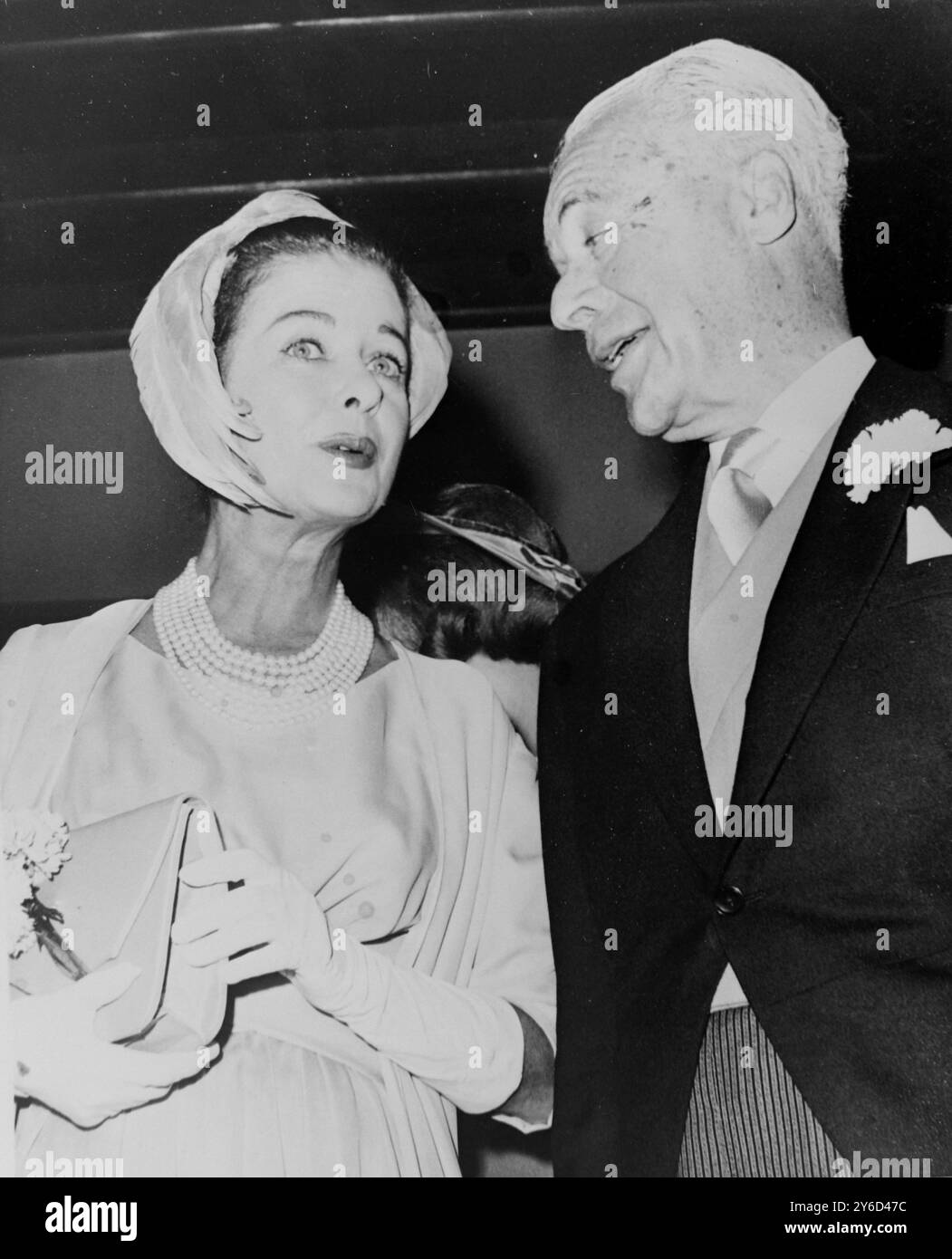 JOAN BENNETT AT DAUGHTERS WEDDING WITH FATHER WALTER WANGERIN NEW YORK ...
