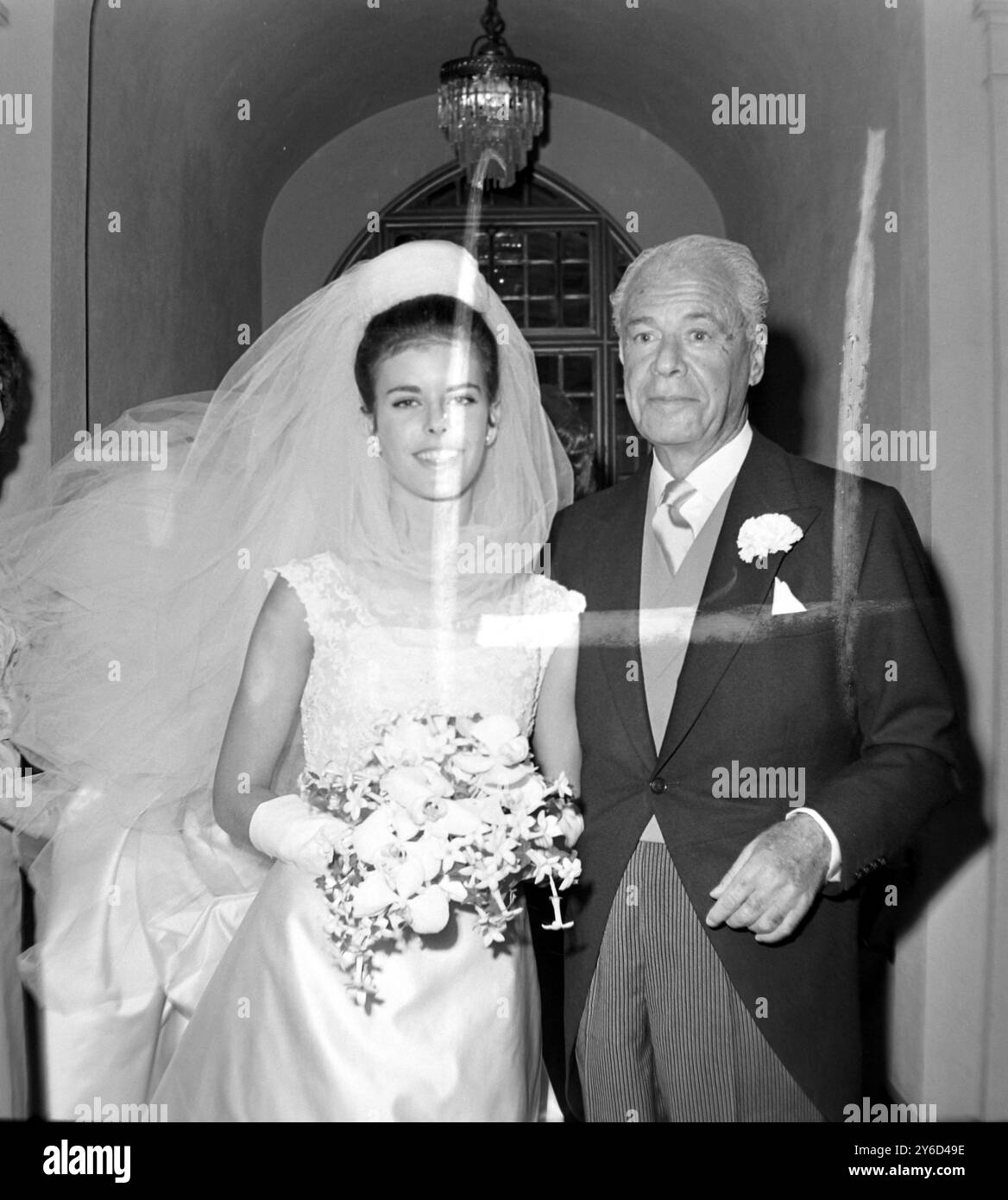 WEDDINGS STEPHANIE WANGER ARRIVES WITH FATHER WALTER AT CHURCH IN NEW ...