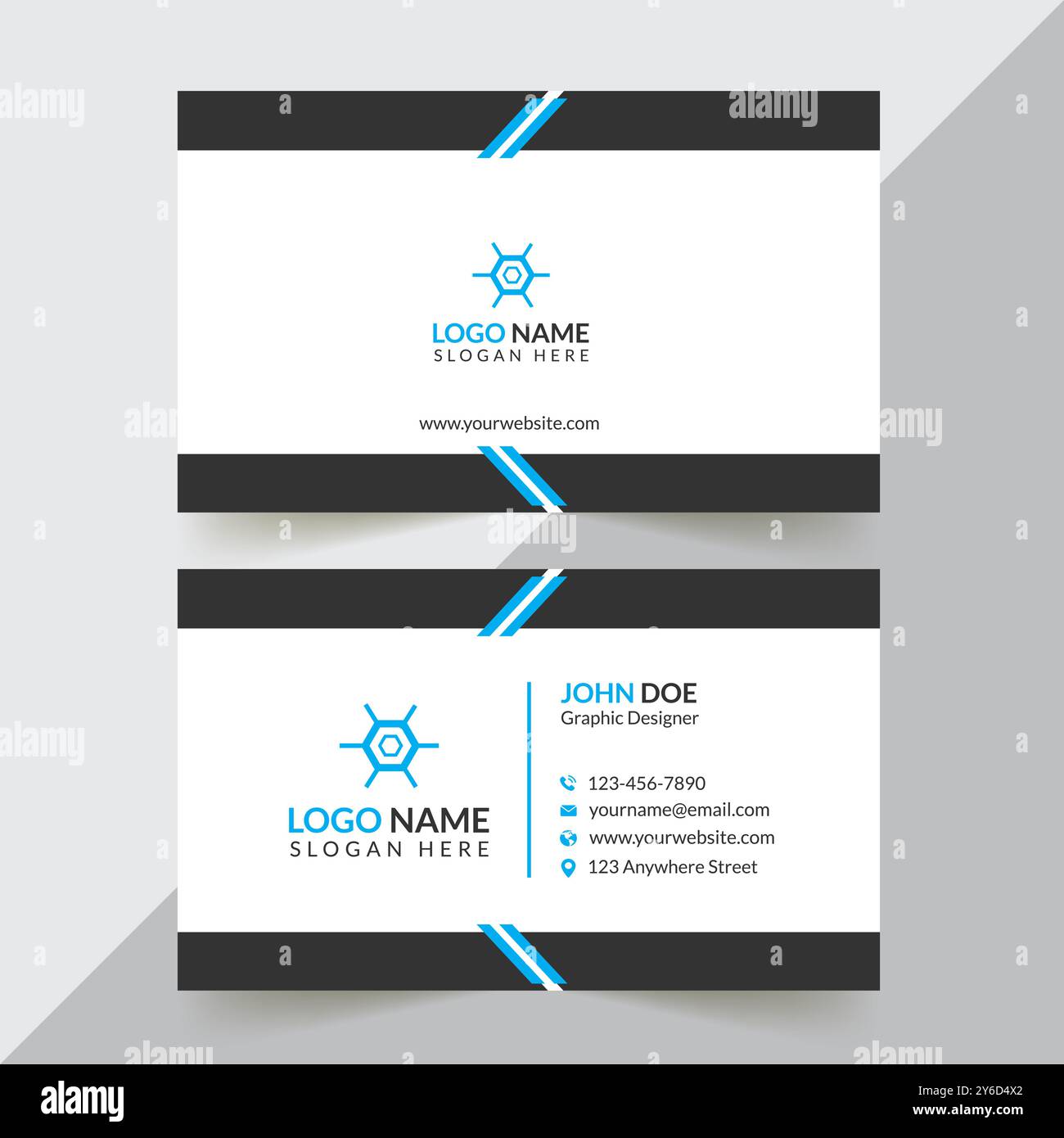 Minimal Business Card Design Template Stock Vector Image & Art - Alamy