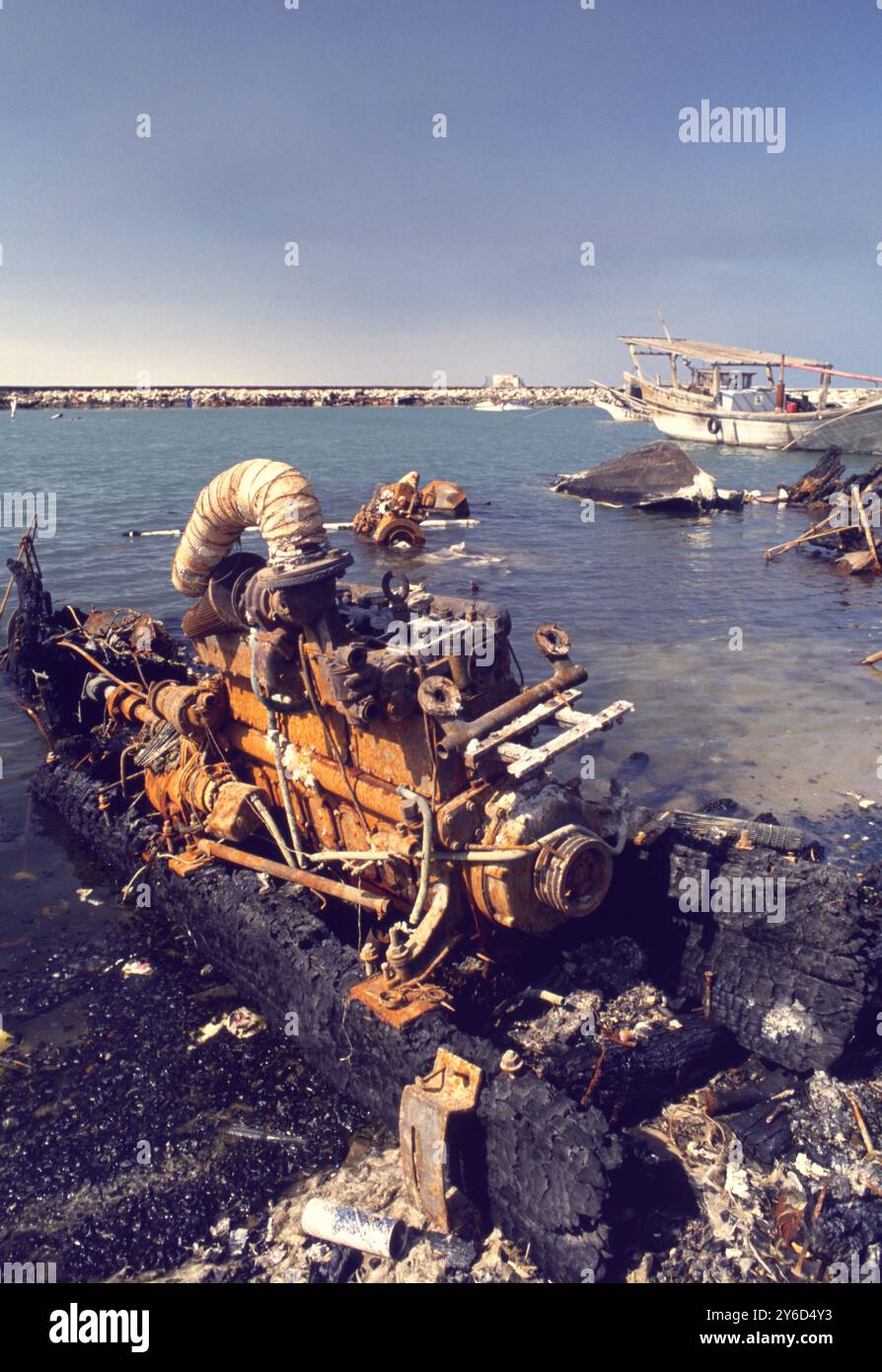 First Gulf War: 8th March 1991 Destroyed by the fleeing Iraqi Army, the ...