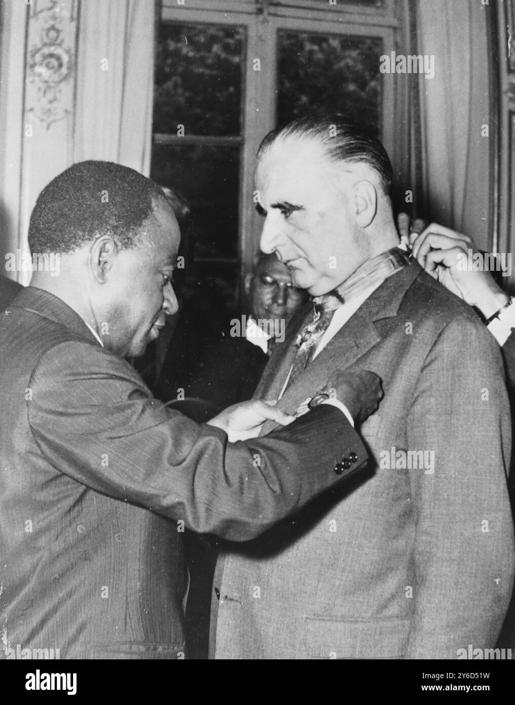 PRESIDENT OF THE IVORY COAST FELIX HOUPHOUET BOIGNY F WITH FRENCH ...