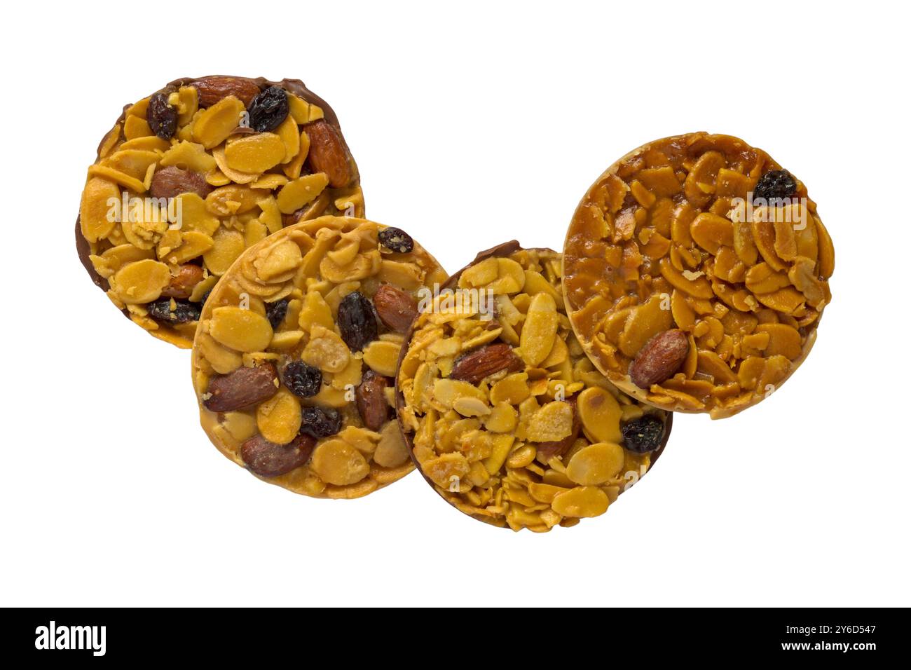 Milk & Blond Chocolate Florentines from M&S isolated on white ...