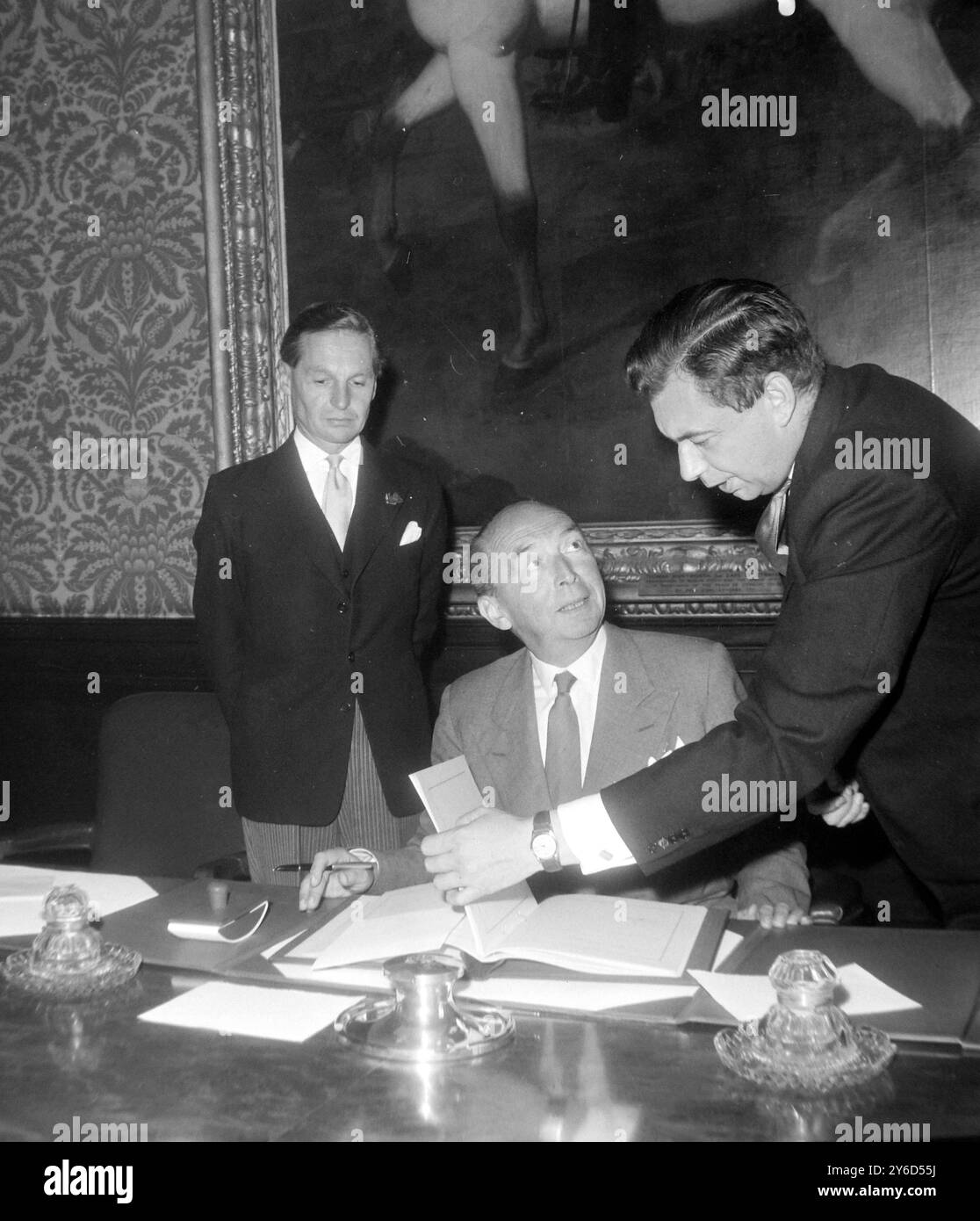 NETHERLANDS AMBASSADOR H E BARON ADOLPH BENTINCK SIGNS NUCLEAR TEST BAN ...