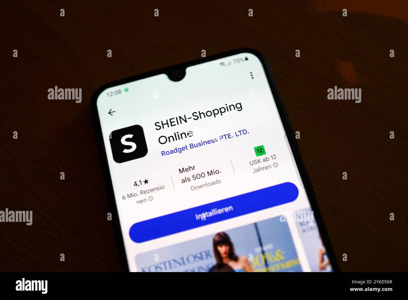 Stockbilder 09/2024 Shein shopping APP *** Stock photos 09 2024 Shein ...