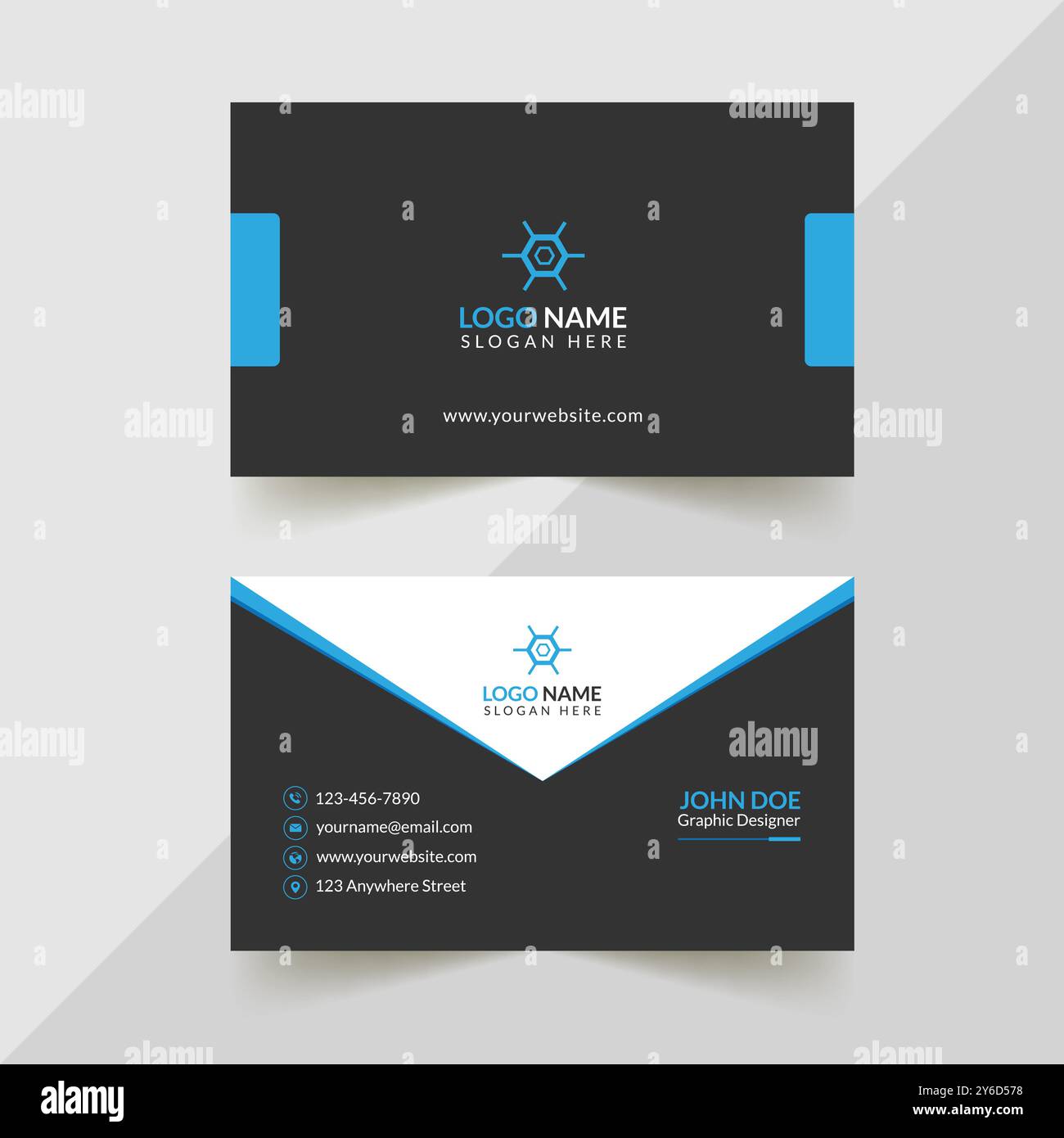 Minimal Business Card Design Template Stock Vector Image & Art - Alamy