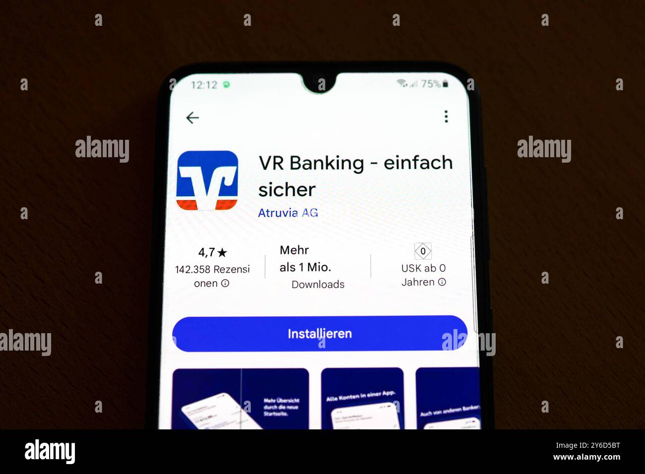 Stockbilder 09/2024 VR Volksbank Banking APP *** Stock photos 09 2024 ...