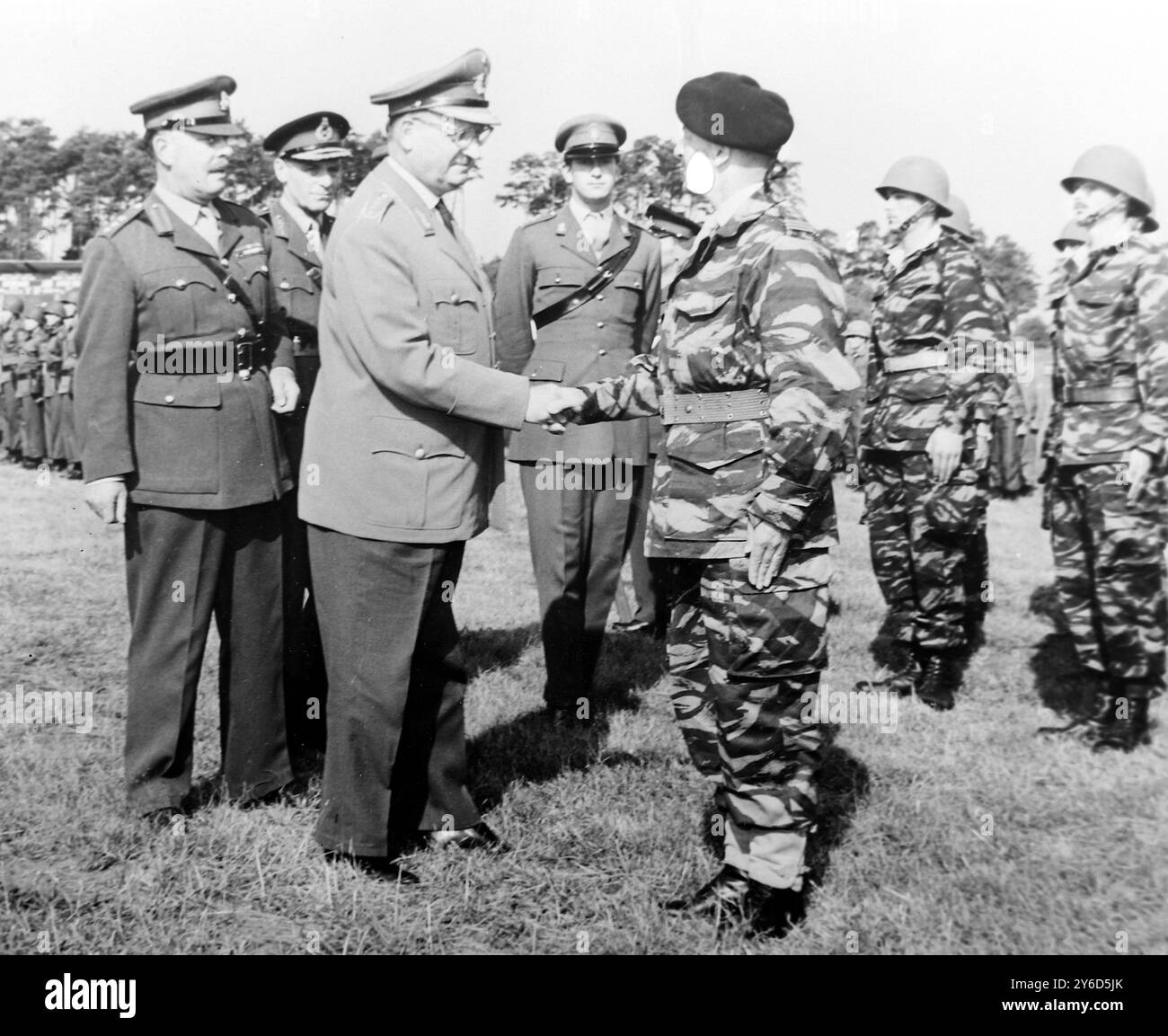 GENERAL HANS SPIEDEL AT OPENING OF SMALL ARMS SHOOTING CHAMPIONSHIPS IN ...