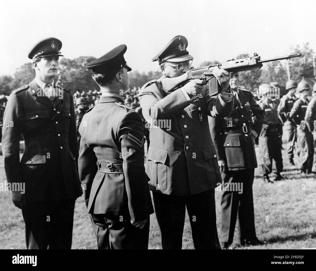SHOOTING MARSHALL LE CLERC USING SMALL ARMS, GENERAL SPIEDEL AT OPENING ...