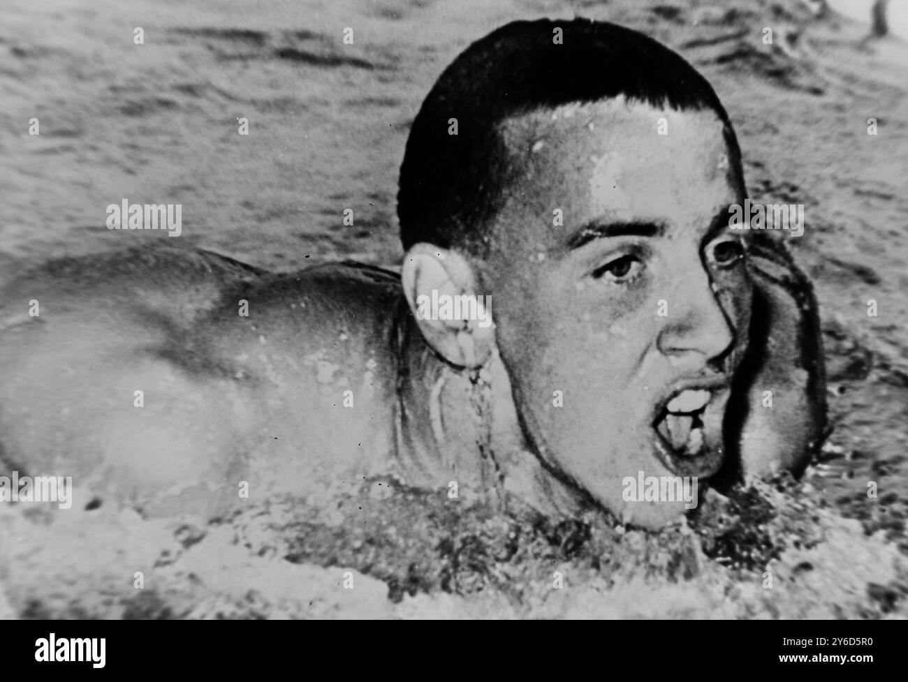 SWIMMING DAN SHERRY CANADIAN CHAMPION IN ACTION IN MONTREAL ; 3 AUGUST ...