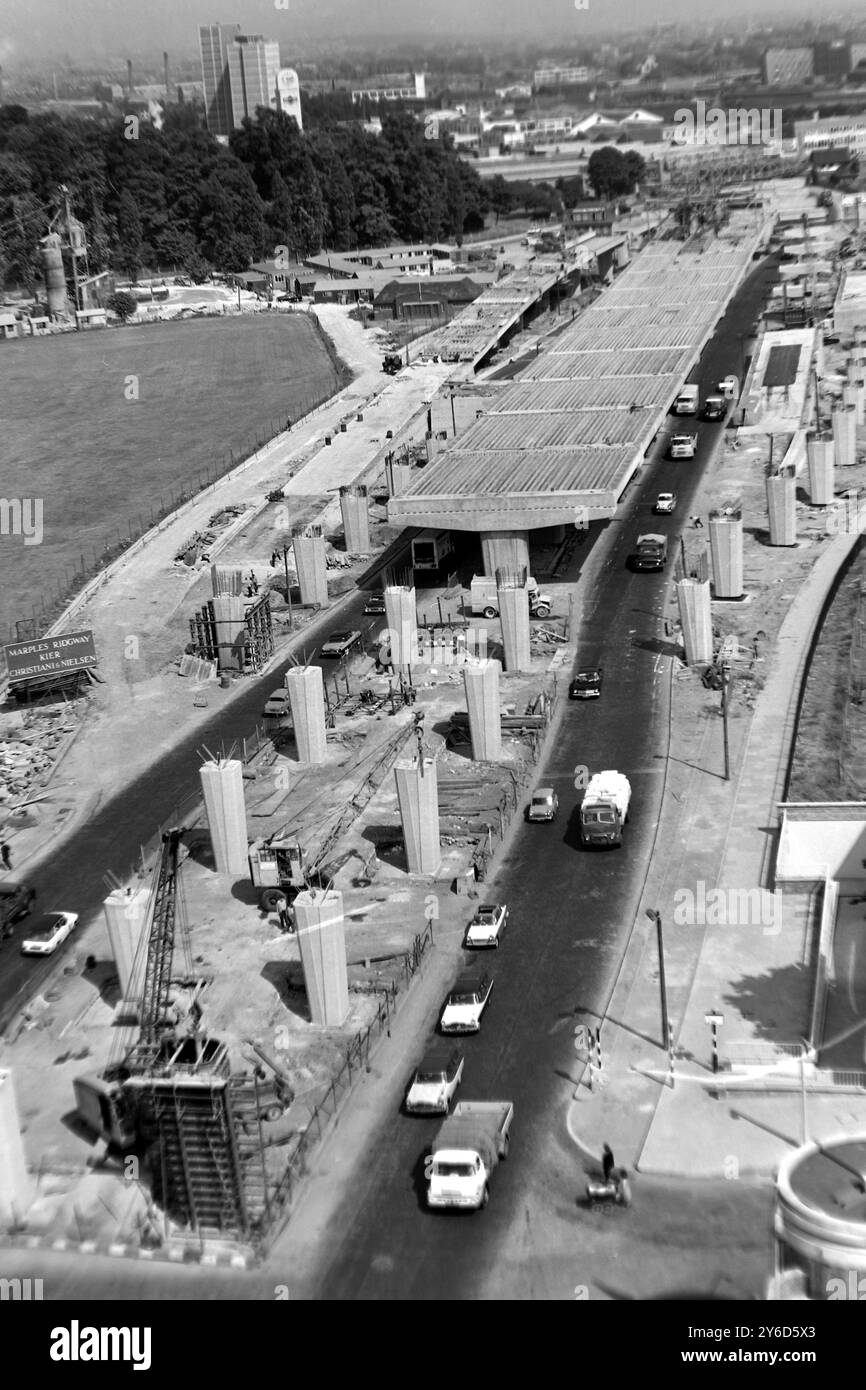 CHISWICK GREAT WEST ROAD LONDON BUILDING ROADWAY - WORK IN PROGRESS ; 1 ...