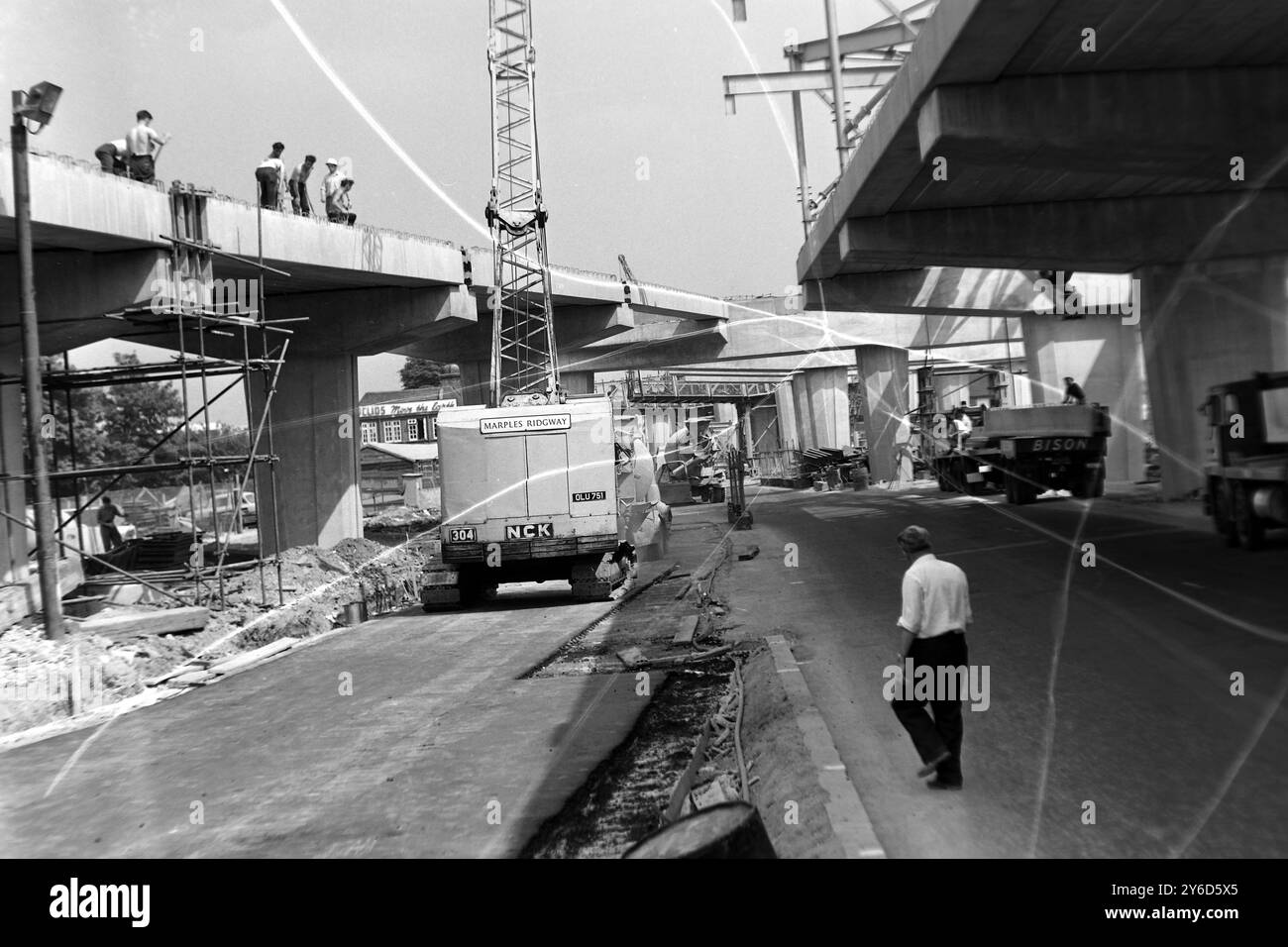 CHISWICK GREAT WEST ROAD LONDON BUILDING ROADWAY - WORK IN PROGRESS ; 1 ...