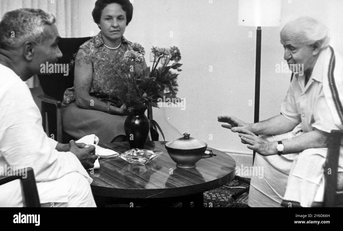 INDIAN MP RAGHUNATH SINGH WITH ISRAELI PREMIER DAVID BEN GURION IN ...