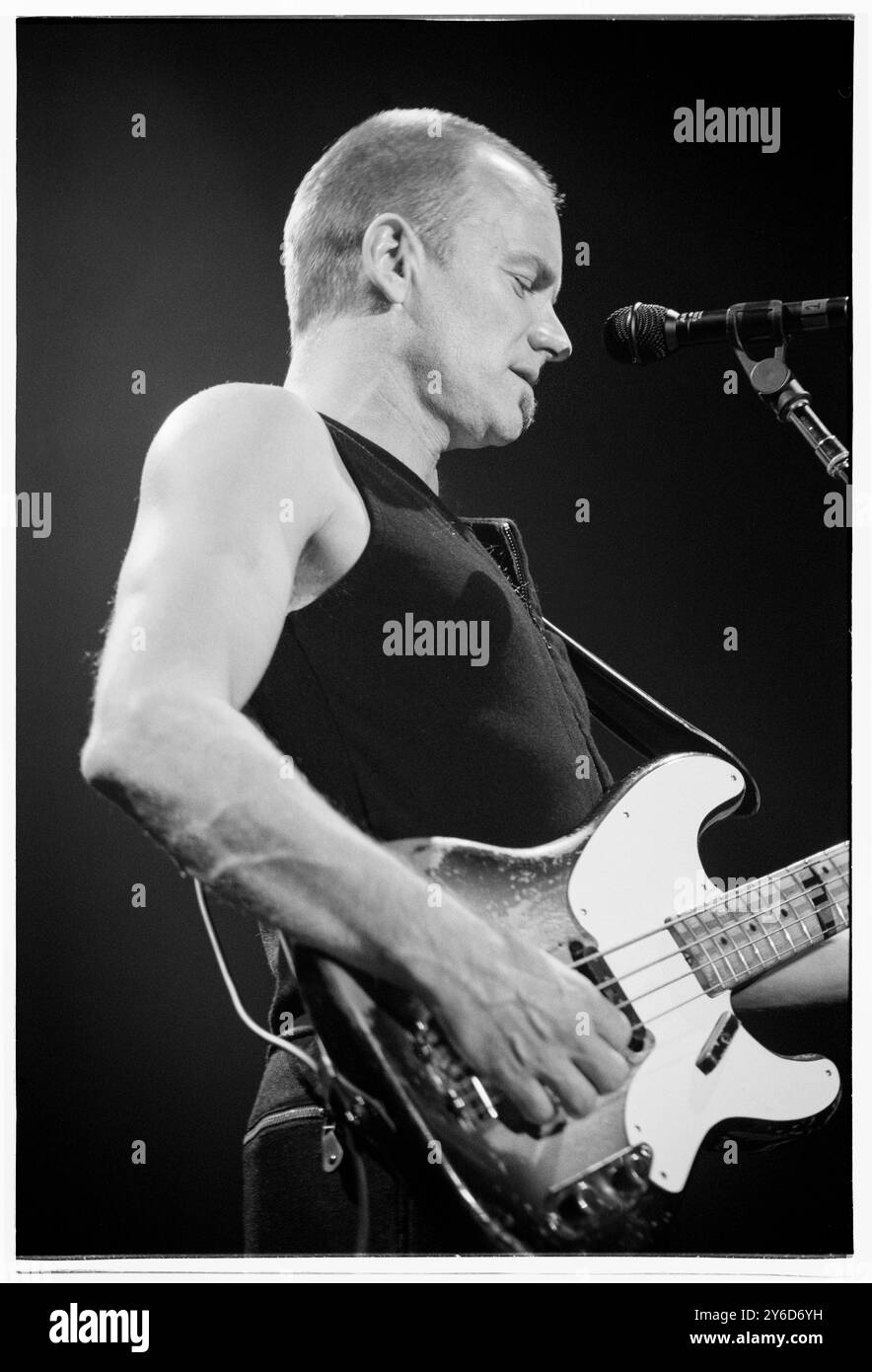 STING, MERCURY FALLING TOUR, 1996: Sting playing live at Cardiff ...