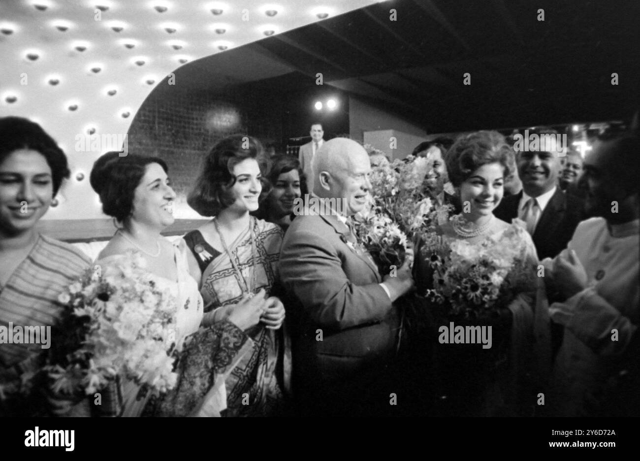 SOVIET PRIME MINISTER NIKITA KHRUSHCHEV OPENS INDIAN FAIR IN MOSCOW ...