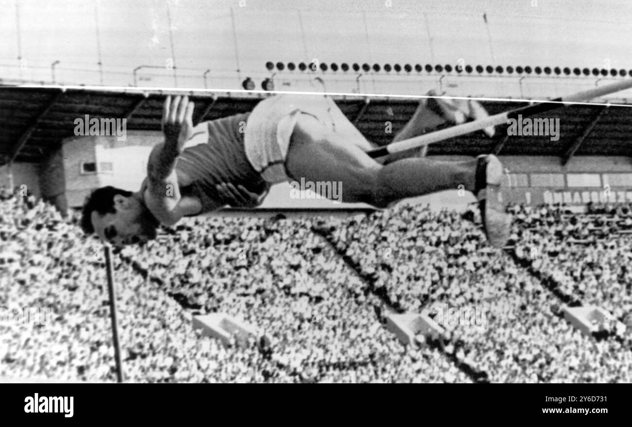 SOVIET ATHLETE VARERY BRUMEL SETS NEW WORLD RECORD IN HIGH JUMP IN ...