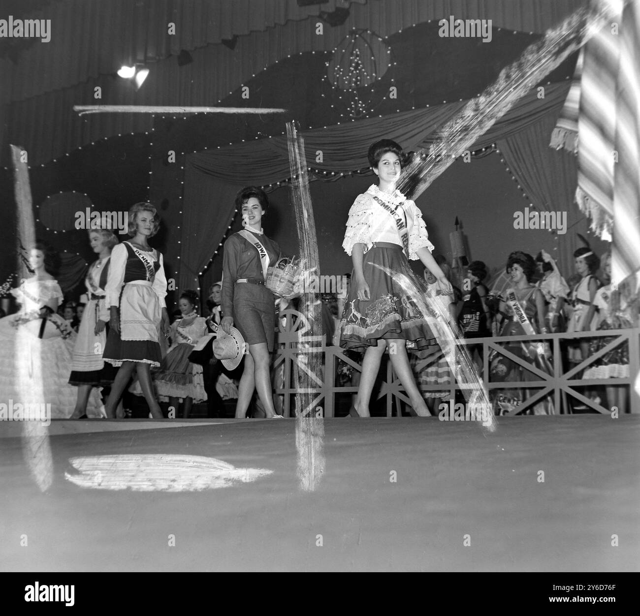 MISS UNIVERSE CONTESTANTS IN NATIONAL COSTUMES IN MIAMI BEACH / ; 19 ...
