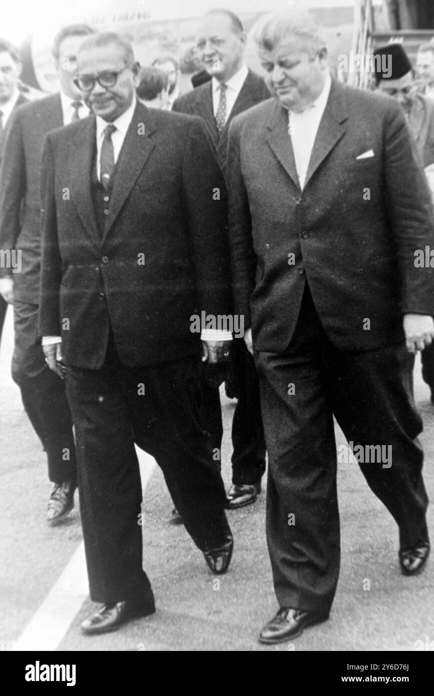 MALAYAN PREMIER TUNKU ABDEL RAHMAN IN COPENHAGEN, DENMARK WITH DANISH ...