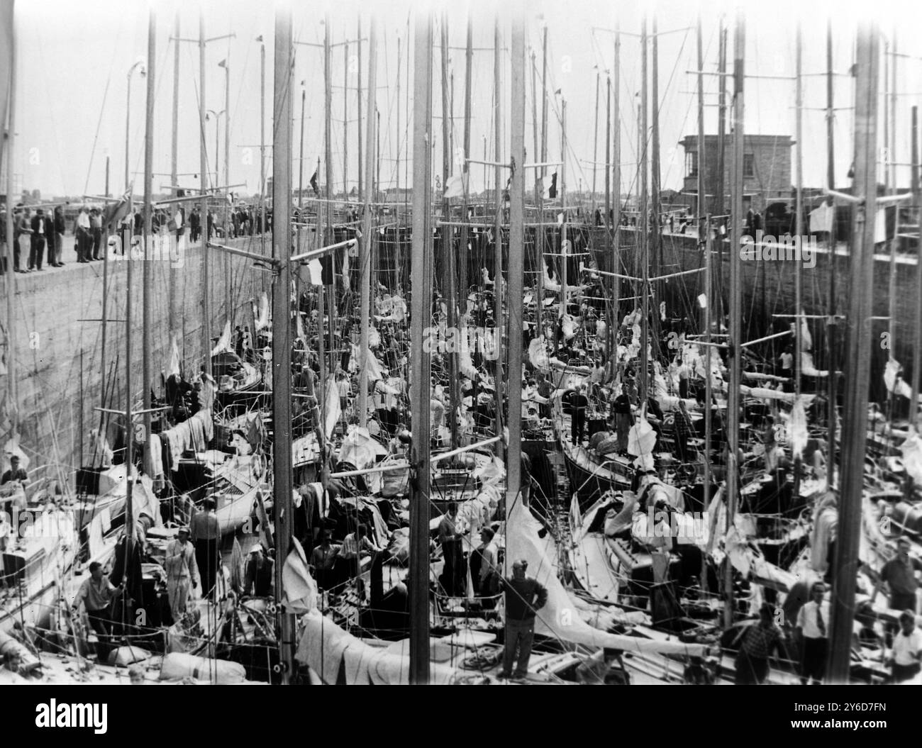 YACHTS SEASON IN ST MALO, FRANCE ; 16 JULY 1963 Stock Photo - Alamy