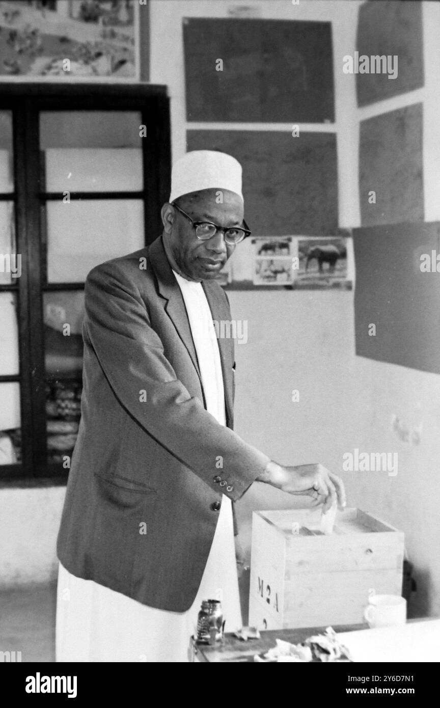 PREMIER OF ZANZIBAR SHEIKH MOHAMED SHAMTE ; 14 JULY 1963 Stock Photo ...