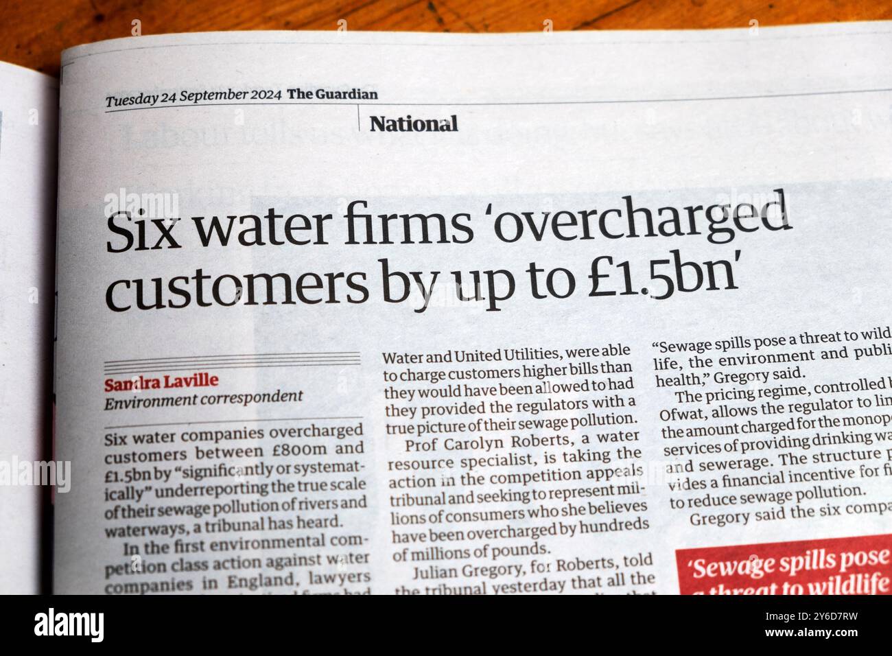 'Six water firms 'overcharged customers by up to £1.5bn' Guardian ...