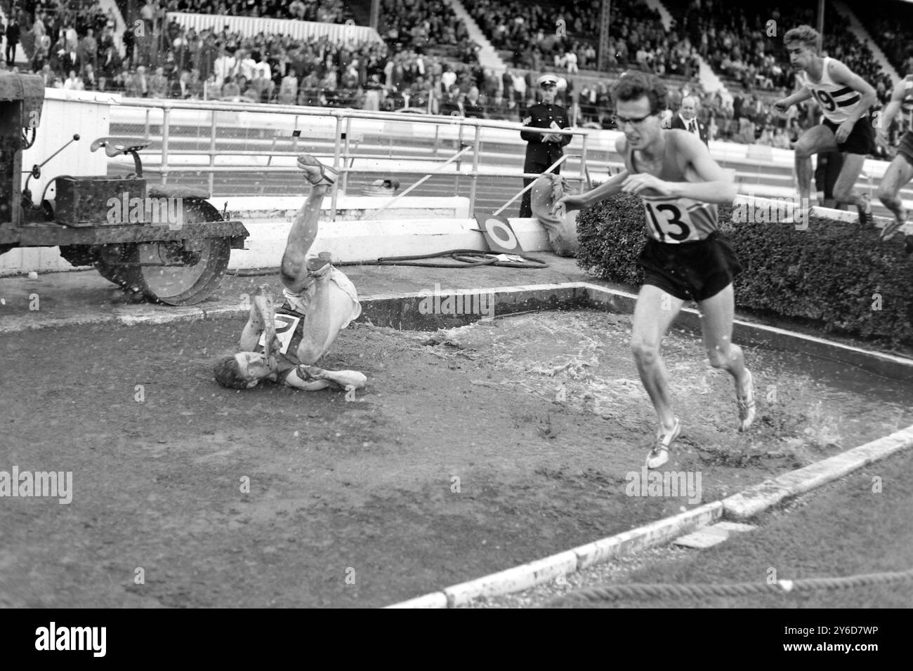 ATHLETE P T J BANNER FAILS THE WATER JUMP IN ACTION AT AAA ...