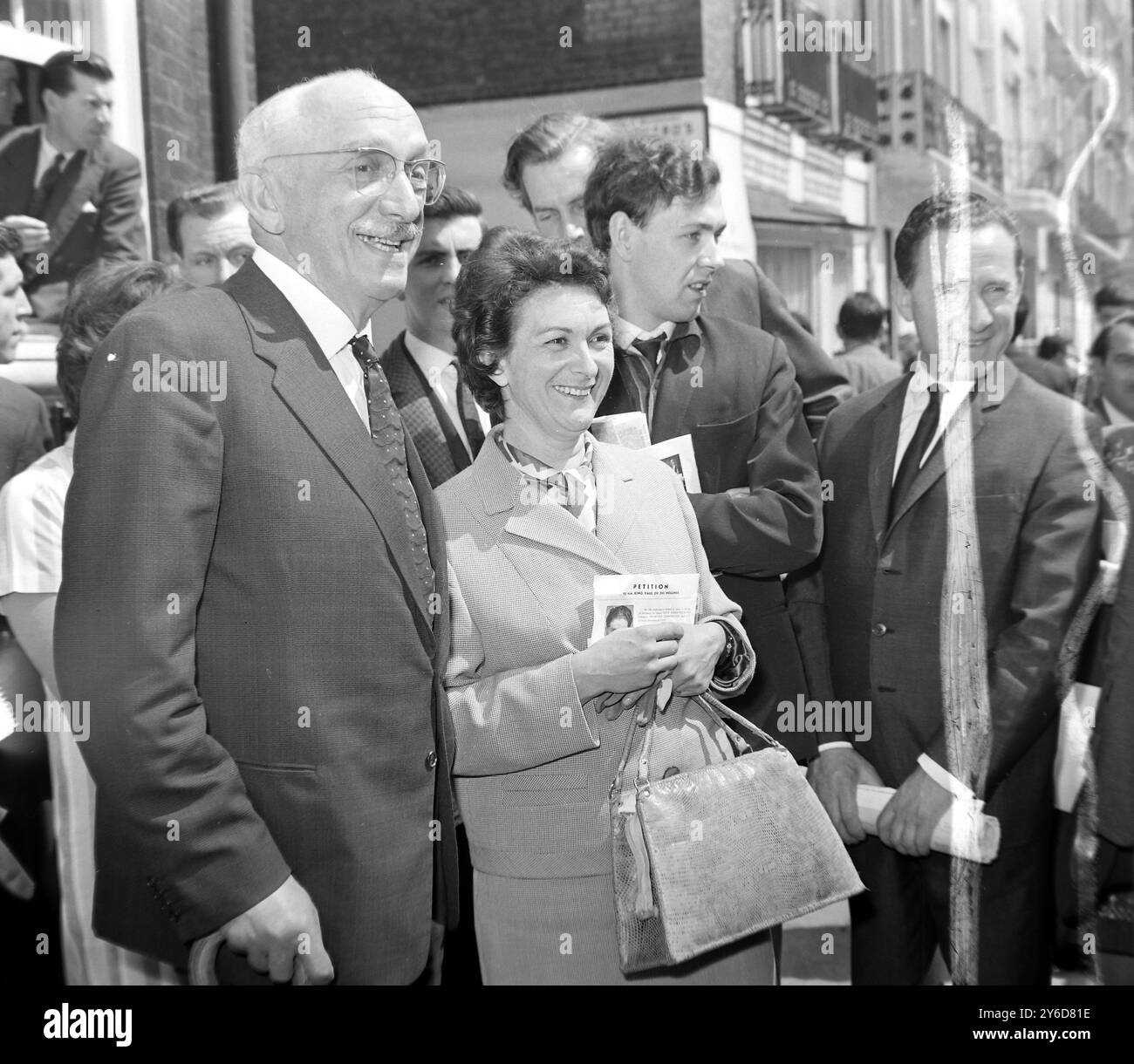 MRS BETTY AMBATIELOS WITH MARCUS LIPTON AND STAN AWBERY IN LONDON ; 11 ...