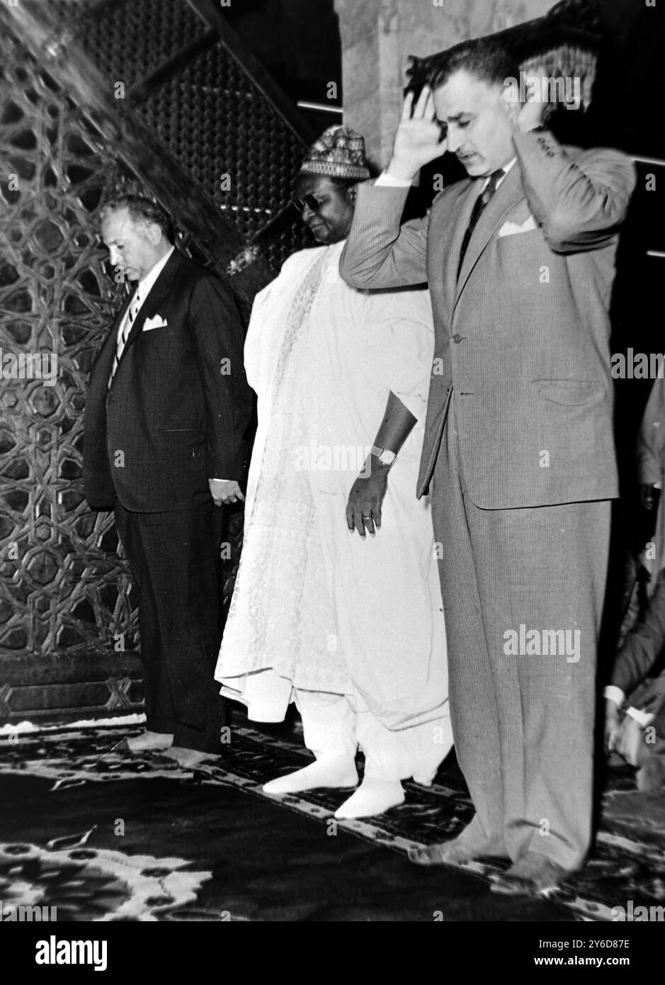 PRESIDENT OF UNITED ARAB REPUBLIC GAMAL ABDUL NASSER AND ABDEL RAHMAN ...