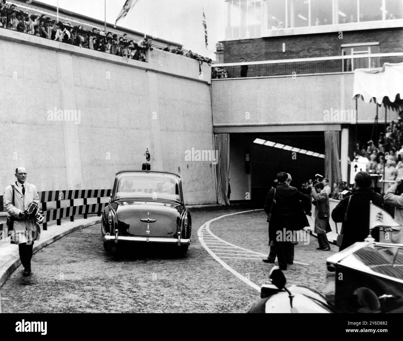 QUEEN ELIZABETH II AND PRINCE PHILIP OPEN CLYDE TUNNEL IN SCOTLAND ; 8 ...