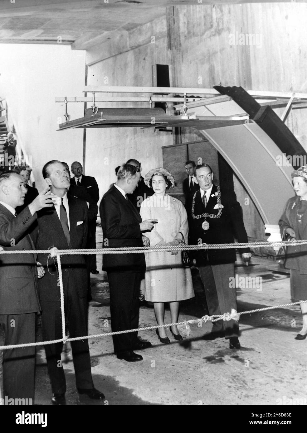QUEEN ELIZABETH II AND PRINCE PHILIP OPEN CLYDE TUNNEL IN SCOTLAND ; 8 ...