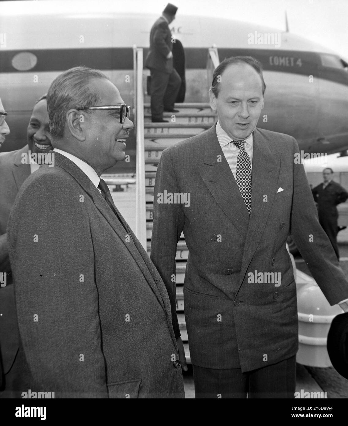 MALAYAN PREMIER TUNKU ABDUL RAHMAN ARRIVES IN LONDON / ; 7 JULY 1963 ...