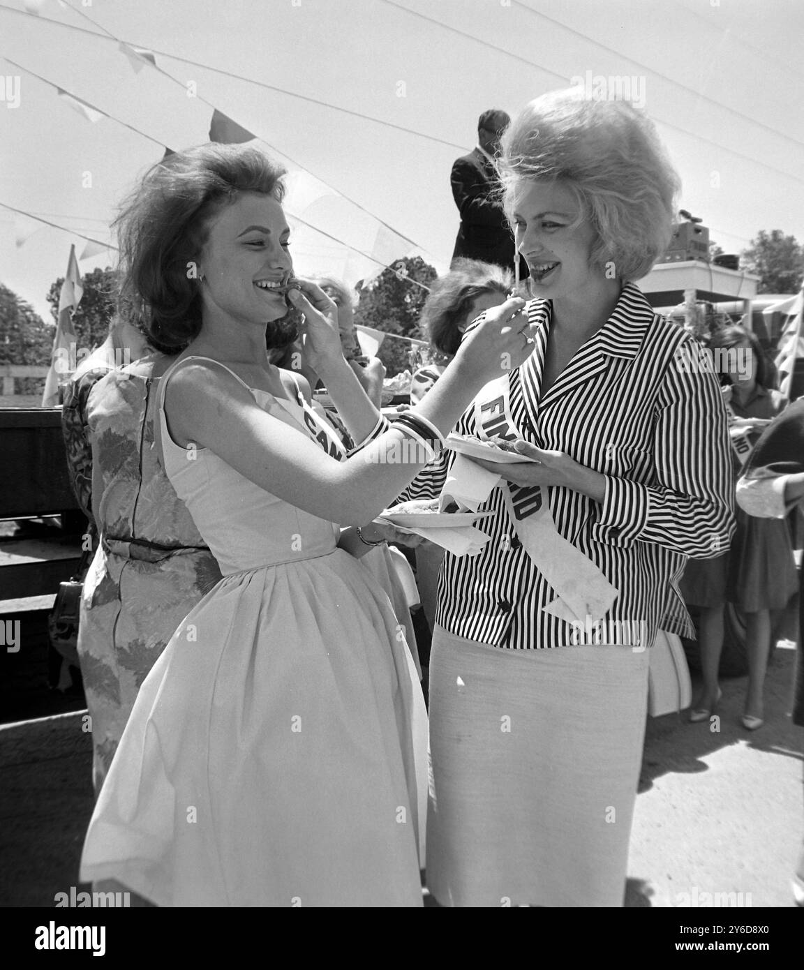 BEAUTY MISS FINLAND AND MISS CANADA IN MARYLAND ; 6 JULY 1963 Stock ...